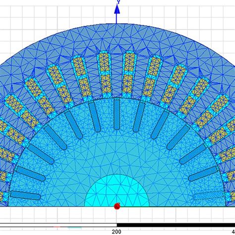 Finite Element Mesh Of The Modeled Machine In Maxwell Software Download Scientific Diagram