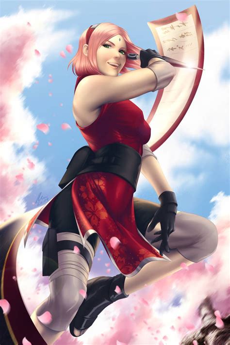 Sakura Haruno As Jonin By Atori E On Deviantart Sakura Haruno Sakura And Sasuke Sakura