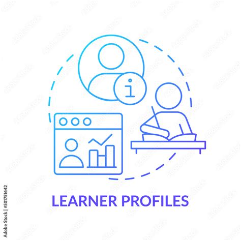Learner Profiles Blue Gradient Concept Icon Detailed Students Records