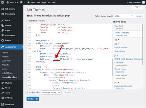 how to display events group by month and year with meta box meta box