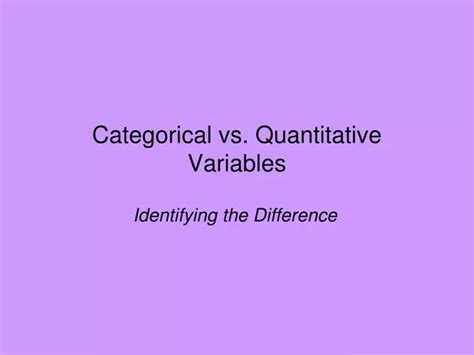 PPT Categorical Vs Quantitative Variables PowerPoint Presentation Free Download ID