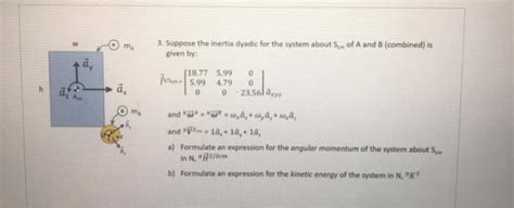 w ma ä 3 suppose the inertia dyadic for the system