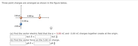 [solved] three point charges are arranged as shown in the figure below