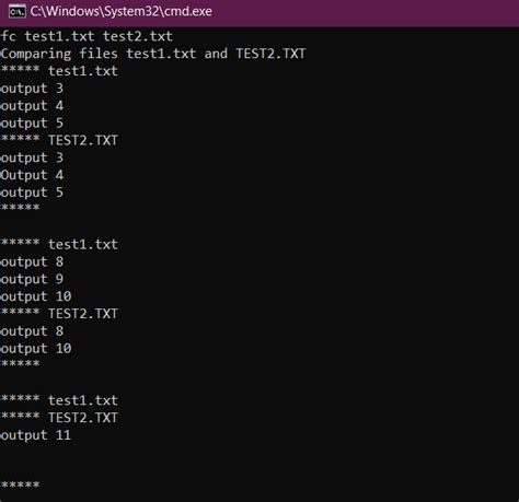 Fc Command Comparing Files In Windows Batch Man