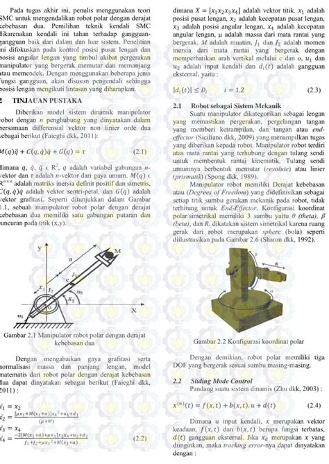 Analisis Dan Simulasi Pengendali Robot Polar Derajat Kebebasan Dua Menggunakan Sliding Mode