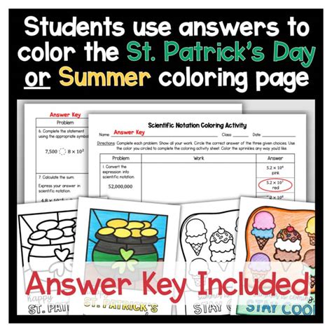 8th Grade Convert And Compute Scientific Notation Activity With Summer