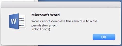 Word File Permission Error On Mac How To Fix • Macreports