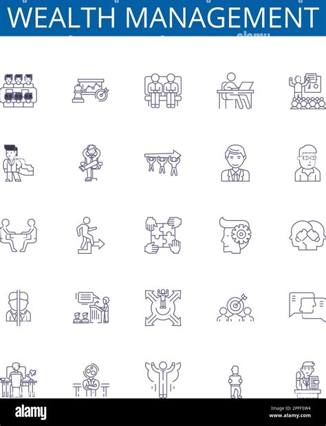 Wealth Management Line Icons Signs Set Design Collection Of Finance