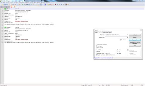 notepad regex not working super user