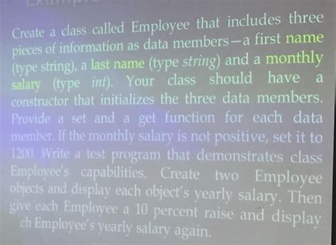 solved create a class called employee that includes three