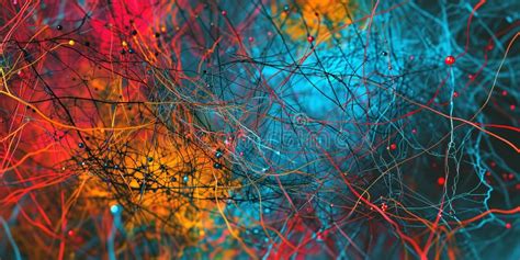 Patterns That Mimic A Neural Network Or Neurons Of The Brain Neural Connections AI Generated