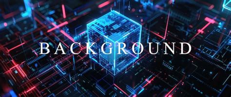 Abstract Digital Network Cube Premium Ai Generated Psd