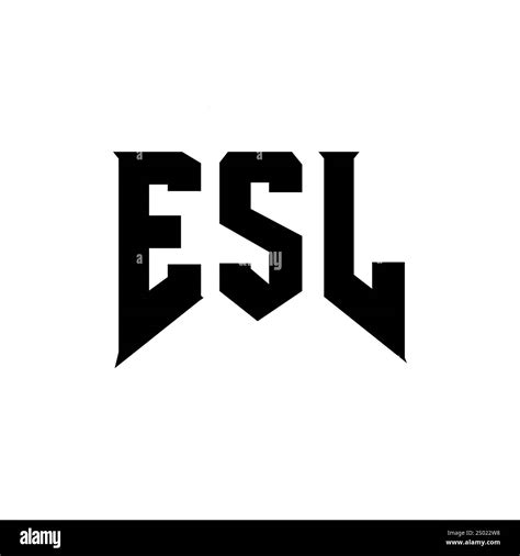Esl Letter Logo Design For Technology Company Esl Logo Design Black