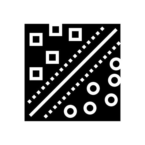 support machine svm algorithm glyph icon vector illustration 39202123