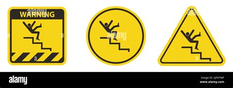 Beware Step Symbol Isolate On White Backgroundvector Illustration Eps