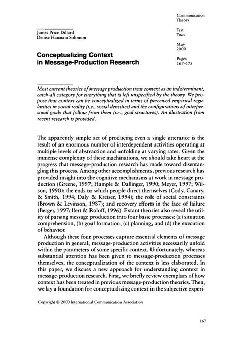 pdf conceptualizing context in message‐production research