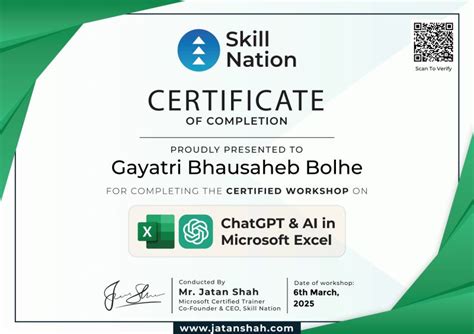 Ai Microsoftexcel Skillnation Certification Workshop Excelskills