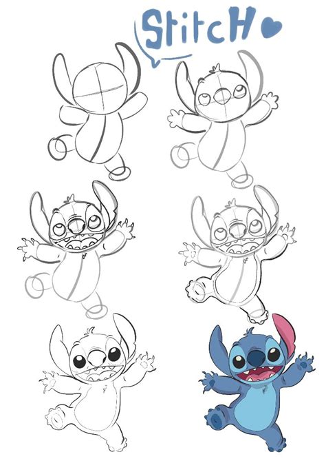 How To Draw Stitch From Lilo And Stitch Lilo Stitch Step By Step Artofit