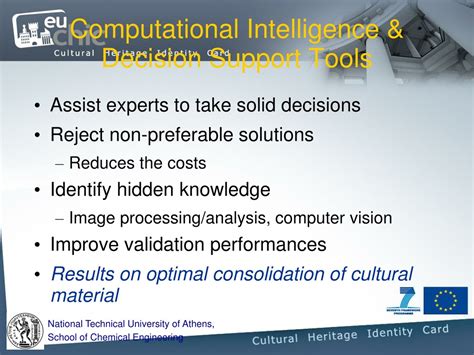 Ppt Computational Intelligence Methods And Decision Support Tools In Cultural Materials