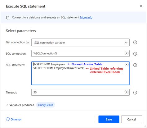 insert data table into sql table power platform community