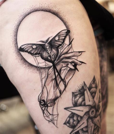 Creepy Moth Tattoos