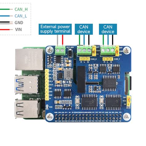 2 Kanal CAN Bus Dual Chip HAT für Raspberry Pi Bastelgarage Elektronik Online Shop