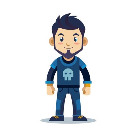 Beautiful Professional Cartoon Character Design Vector Illustration Premium Ai Generated Vector