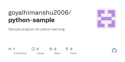 GitHub Goyalhimanshu Python Sample Sample Program For Python Learning