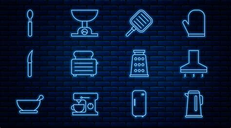 손잡이가 있는 주전자 주방 추출기 팬 프라이팬 토스터 토스트 칼 숟가락 강판 및 전자 저울 아이콘을 설정합니다 벡터 강철에 대한 스톡 벡터 아트 및 기타 이미지 Istock