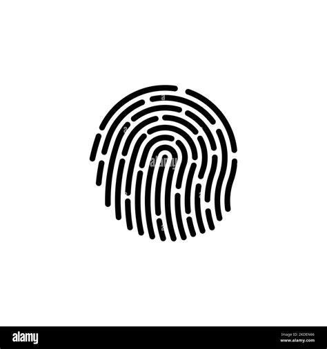 Fingerprint Icons Vector Finger Print Touch Id Illustration Verification Code Stock Vector