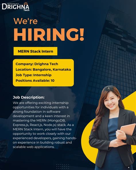 Drighnatech On Linkedin Internshipopportunity Mernstack Webdevelopment Techinnovation