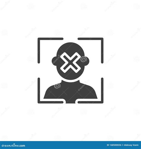 Face Scan Rejection Vector Icon Stock Vector Illustration Of Clipart Biometric 168500026