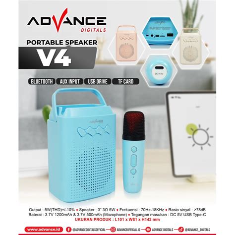 Jual Speaker Mini Portable Mic Advance Shopee Indonesia