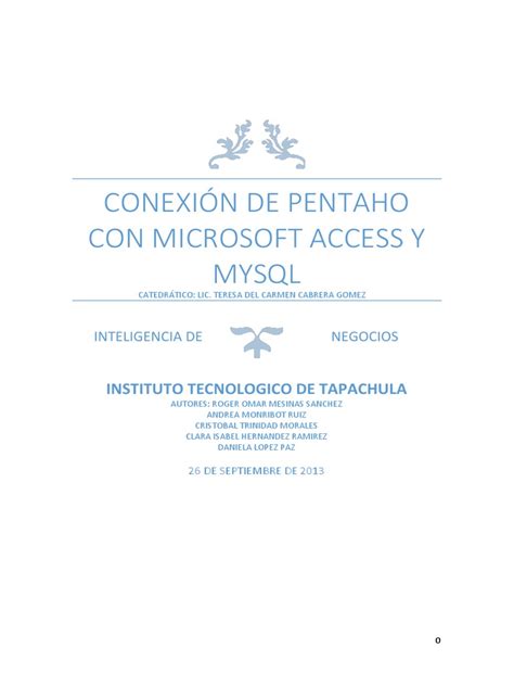 Conexión De Pentaho Con Microsoft Access Y Mysql2 Pdf Mi Sql Point And Click