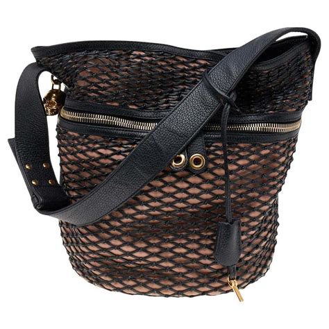 Leather Woven Bucket Bag 10 For Sale On 1stdibs