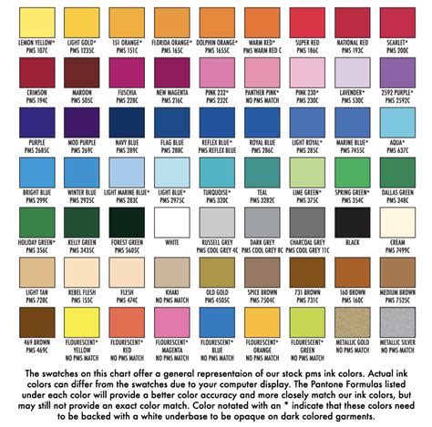 Printable Pms Chart Pms Color Charts Stadionguckerde
