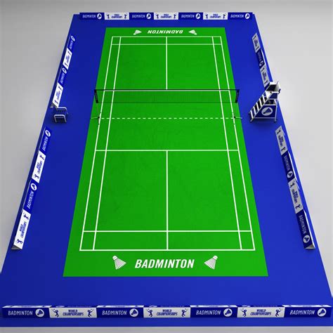 Badminton Court 3d Model 5 Blend Fbx Obj 3ds Free3d