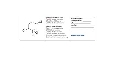 Solved Locant Assignment Rules Lowest Number To Priority