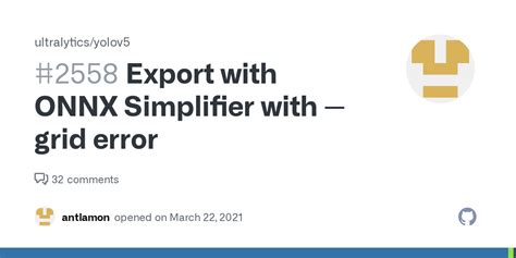 Export With Onnx Simplifier With Grid Error · Issue 2558