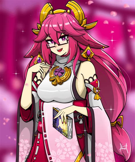 I Drew Yae Miko Uwu R Yaemiko