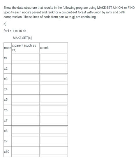 Show The Data Structure That Results In The Following Chegg