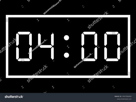 Vector Flat Illustration Digital Clock Displaying Stock Vector Royalty Free 2507256355