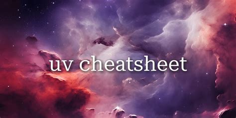 Uv Cheatsheet Mathspp Uv Cheatsheet Mathspp