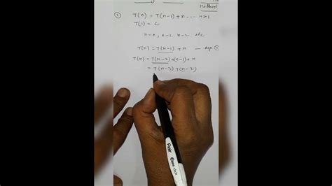 Solving Recurrence Equations Youtube