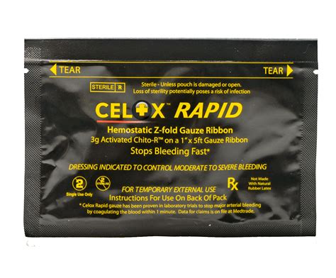 Celox Rapid Gauze Z Fold 1″ Ribbon Edc
