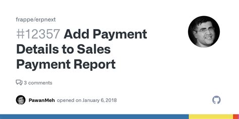 Add Payment Details To Sales Payment Report · Issue 12357 · Frappe