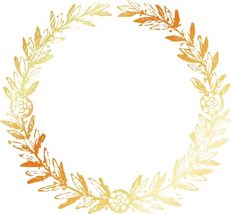Premium Vector Gold Laurel Wreath
