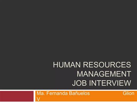 Job Inteview Ppt