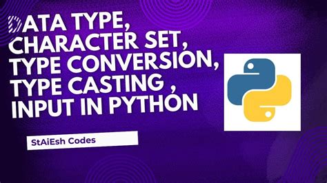 Basics Of Python Variables Datatypes Type Casting Input Python For