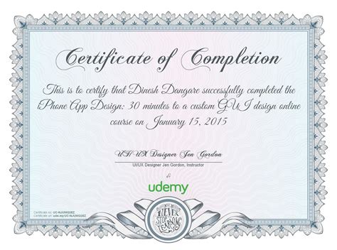 Ui Certificate By Dinesh Dangare At